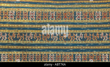 CHINA Embroidered backstrap loom woven textile with frog and animal ...