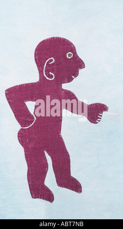 Detail of an Asafo flag of an anthropomorphic motif Fante people Ghana ...