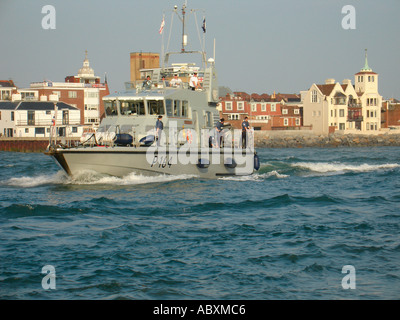 Royal Navy Patrol Craft HMS Explorer in Portsmouth Harbour Stock Photo ...