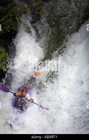 Kayaking the 7 metre Tutea falls on the Kaituna River Rotorua New ...
