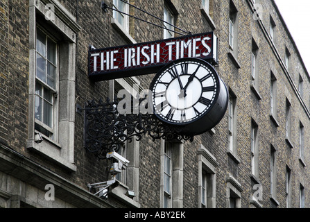 The Irish Times Clock Dublin Ireland Stock Photo - Alamy