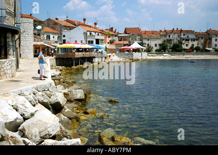 View of Umag seafront Istria Croatia former ex Yugoslavia Umago Croazia ...