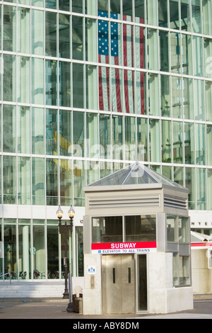 Red line subway entrance Boston Massachusetts Stock Photo - Alamy