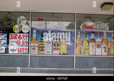 Liquor store display window - USA Stock Photo - Alamy