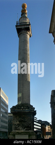 The Monument commemorating the1666 Great Fire of London stands in ...
