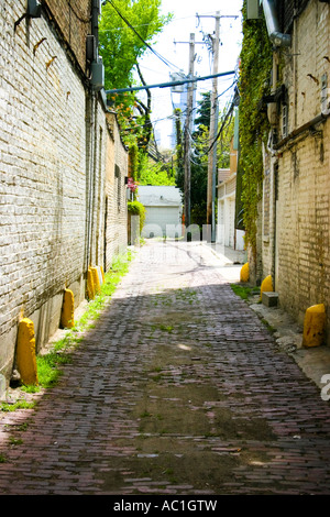 Back alley, Chicago, Illinois, USA Stock Photo - Alamy