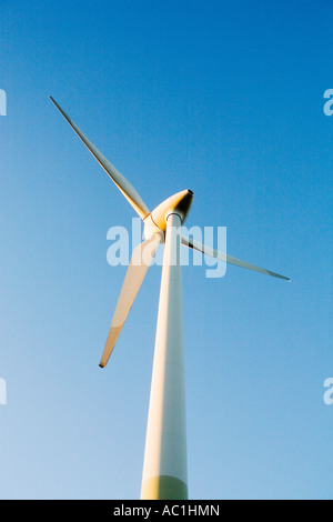 Close up views of wind turbines at sunset Stock Photo - Alamy