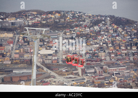 Norway Nordland Narvik Fagernes mountain cable cars Stock Photo - Alamy