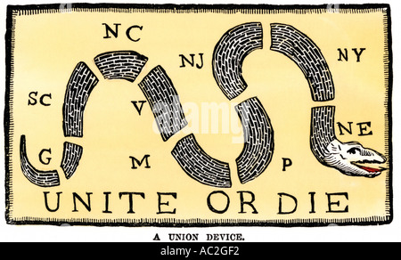 A colonial political cartoon Stock Photo - Alamy