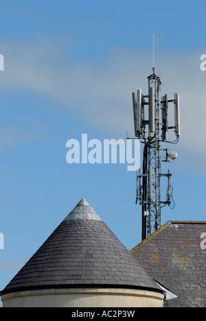 Tetra mast on the Police Station, Aberystwyth, Wales Stock Photo - Alamy