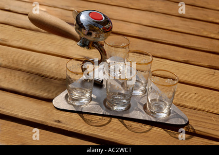 Trowel construction tool with empty vodka glasses Humorous Russian ...
