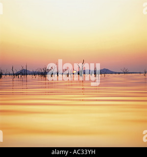Sunset on Lake Kariba, Zimbabwe Stock Photo - Alamy