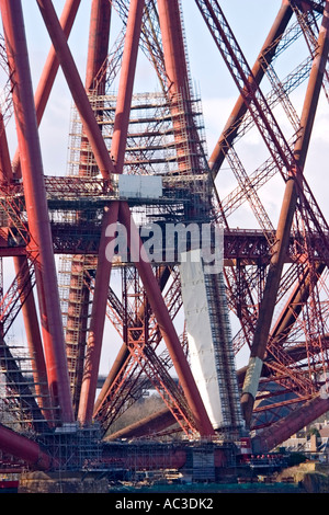 Scaffolding on Forth Rail Bridge for extensive repair work undertaken ...