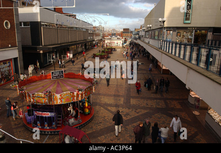 Stockport shopping precinct Mersey Way Shopping Centre town center open ...