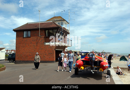 HM Coastguard station at Littlehampton Beach, West Sussex Stock Photo ...