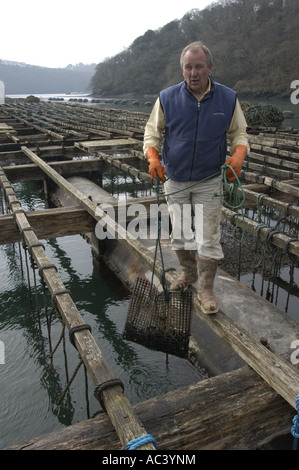 Jim Griffin holds a string of mussels growing on the biggest mussel ...
