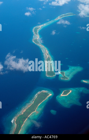 Aerial view of Kuwajelein atol Marshall Islands N Pacific Stock Photo ...