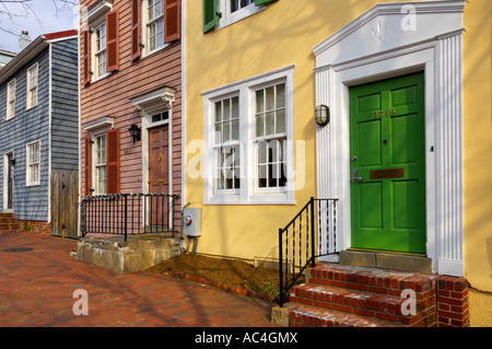 Colourful Georgetown houses near Washington DC USA Stock Photo - Alamy