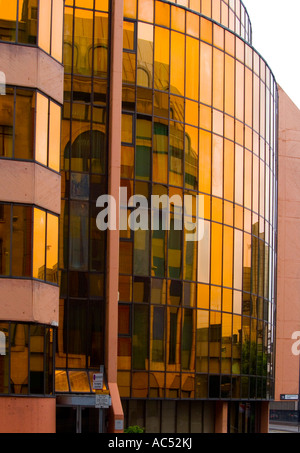 Gold Windows Building Stock Photo - Alamy
