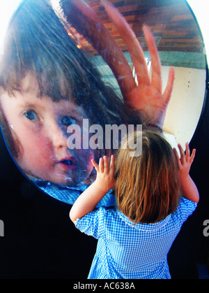 A child with a distorted face Stock Photo - Alamy