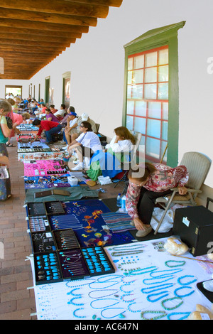 Navajo Indians display handcrafted Native American crafts for sale ...