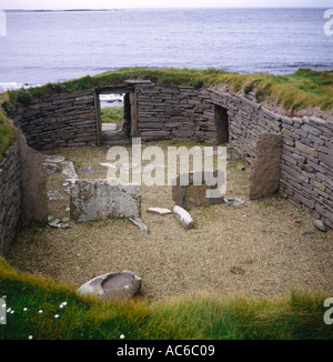 The Knap of Howar. Prehistoric stone house on island of Papa Westray ...