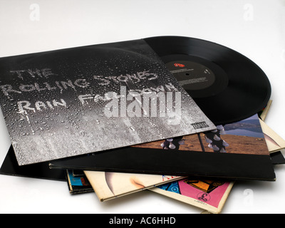 Pile of Vinyl Records Stock Photo - Alamy