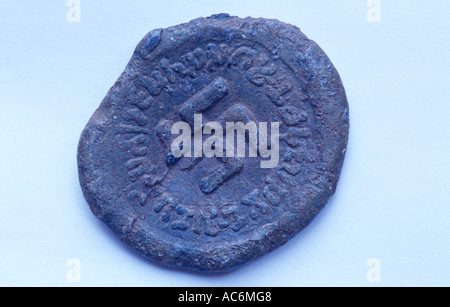 LEAD COINS OF SATAVAHANAS STATE MUSEUM HYDERABAD ANDHRA PRADESH Stock ...
