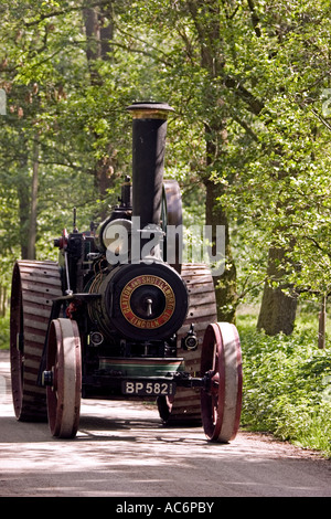 A steam Traction engine on the road - Burrell Showmans Road Locomotive ...