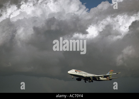 Eclectic design on tail fin shown here on British Airways Boeing 747 ...