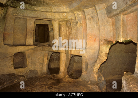 Hal Saflieni Hypogeum main hall of an Underground temple hollowed out ...
