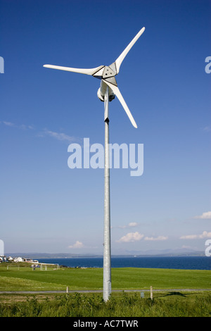 Medium sized wind turbine Port Charlotte Isle of Islay Scotland UK ...