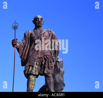 Statue of Buddhist priest Shodo Shonin Nikko's founder near Rinno-ji ...