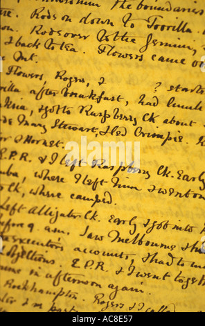 historic journal text from 1800s Stock Photo - Alamy