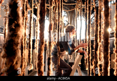 Human hair and rope used in installation about decay and neglect Stock ...