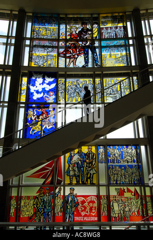 Communist-era glass window, Berlin Stock Photo - Alamy