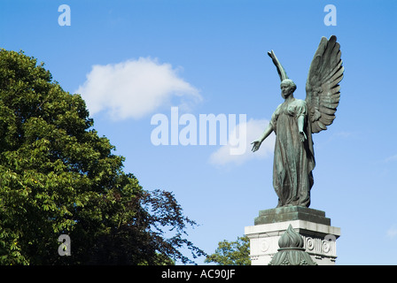 Angel statue to war dead, war memorial, Volterra, Tuscany, Italy Stock ...