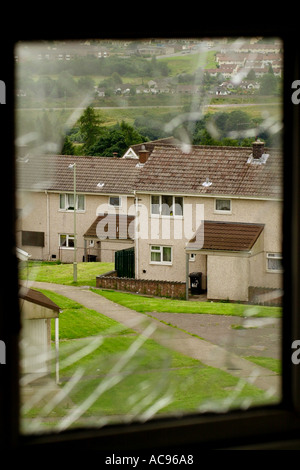 urban decay uk View thru smashed window of empty derelict house on the ...