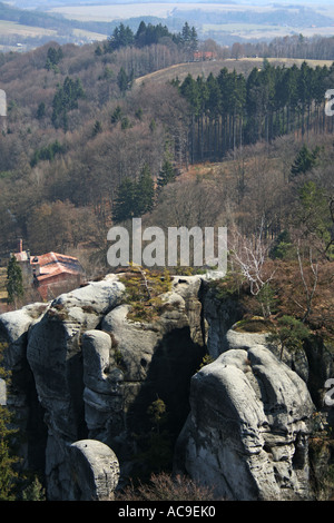 Picturesque trees and rock formations in Sedona, Arizona, USA Stock ...