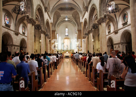 manila cathedral interior and catholic statue in philippines Stock ...