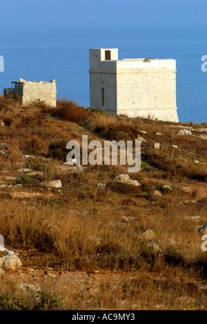 Guard tower near Mnajdra Malta Stock Photo - Alamy