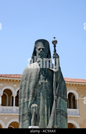 The memorial bronze statue of archbishop Makarios president of cyprus ...