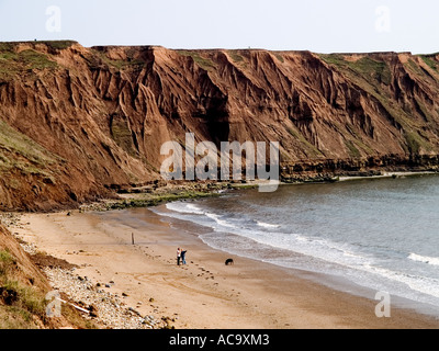 Sea cliffs of boulder clay in front of beaches. Clay Cliffs and Beach ...