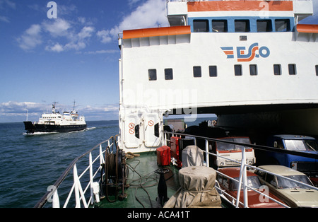 Car ferry from Virtsu to Saaremaa island, Baltic sea, Estonia Stock ...