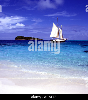 Scaramouche Schooner at Mayreau Island St Vincent and The Grenadines ...