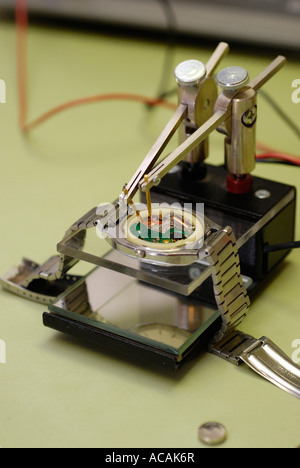Measuring electric voltage of a quartz wristwatch Stock Photo - Alamy