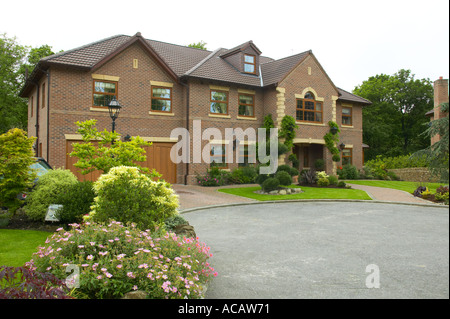 Large modern new detached house in a town in West Sussex, England, UK ...