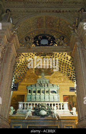 Tomb of St Francis Xavier in the Basilica of Bom Jesus in Old Goa India ...