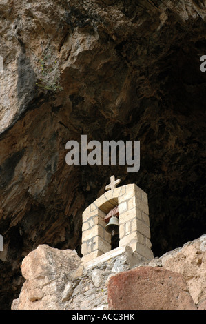 Agia Sophia cave in the gorge of Topolia on island of Crete, Greece ...
