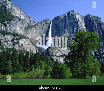 Waterfall in the park Stock Photo - Alamy